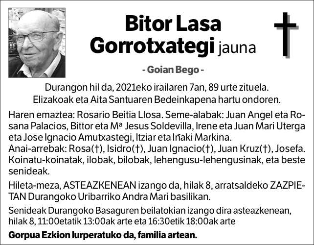 Bitor Lasa Gorrotxategi - Berria.eus